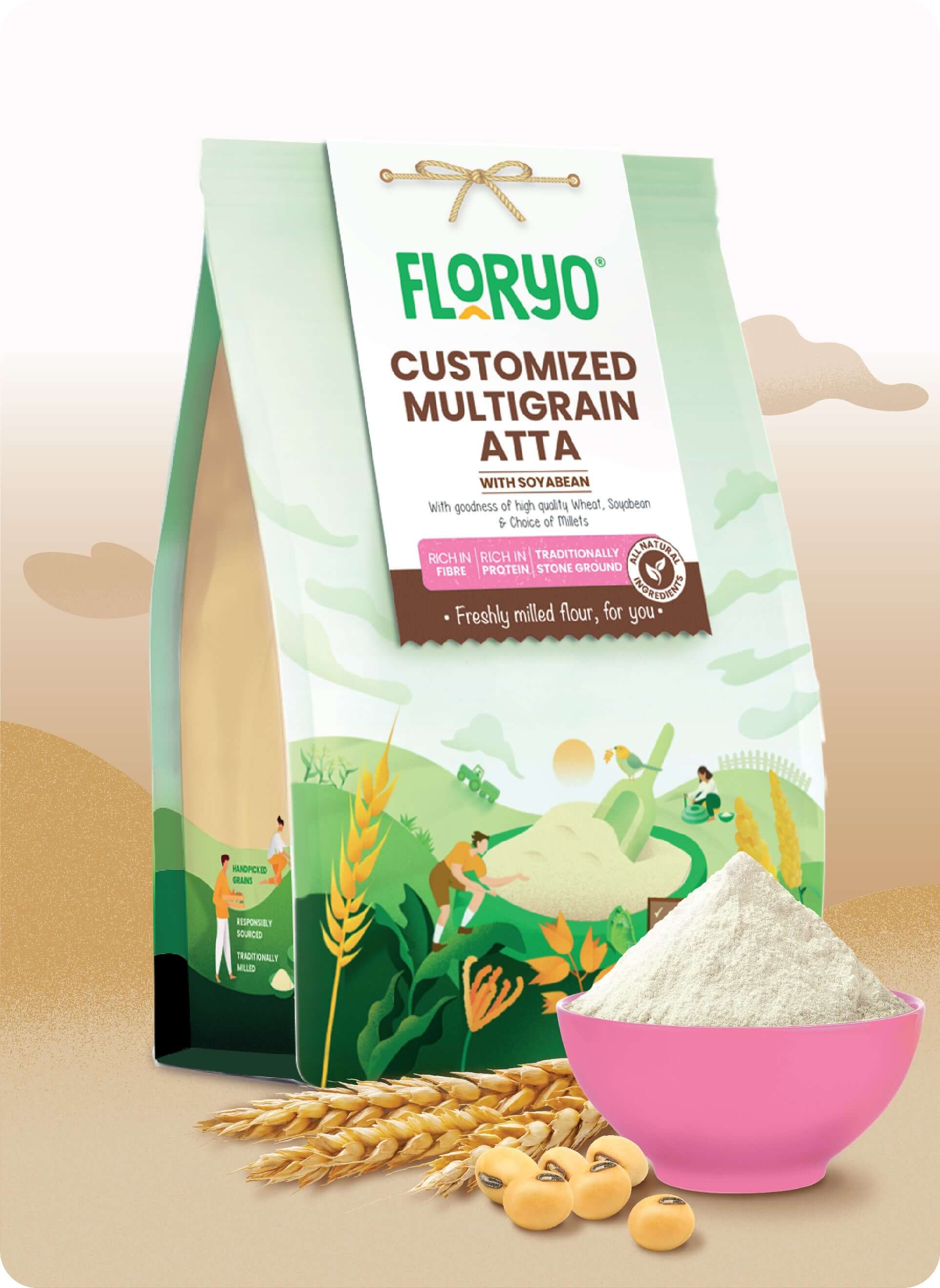 Customized Multigrain Atta with Soyabean – Floryo